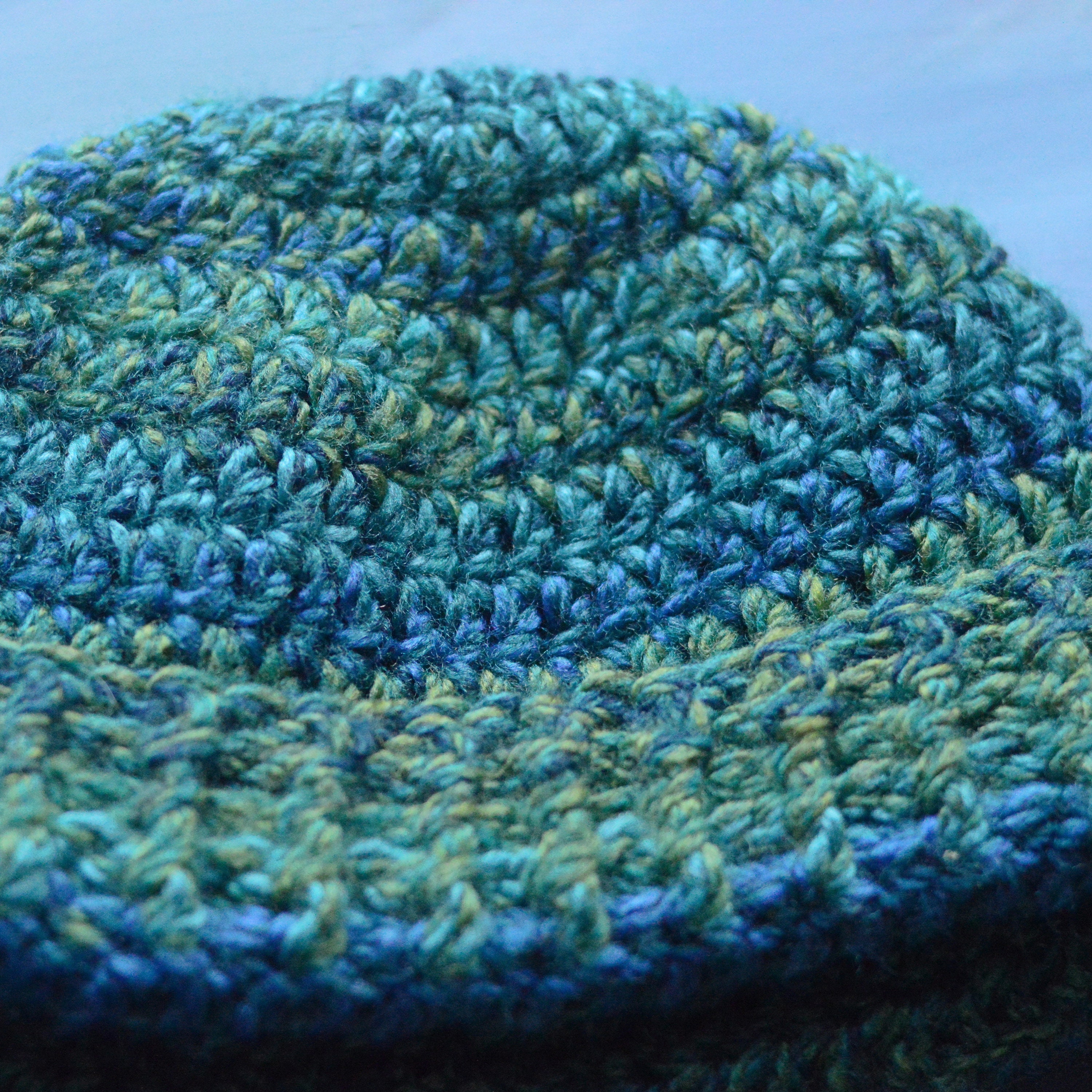 Chunky Marine Crochet Fisherman Hat Blue, Turquoise, Green, Docker Hat ...