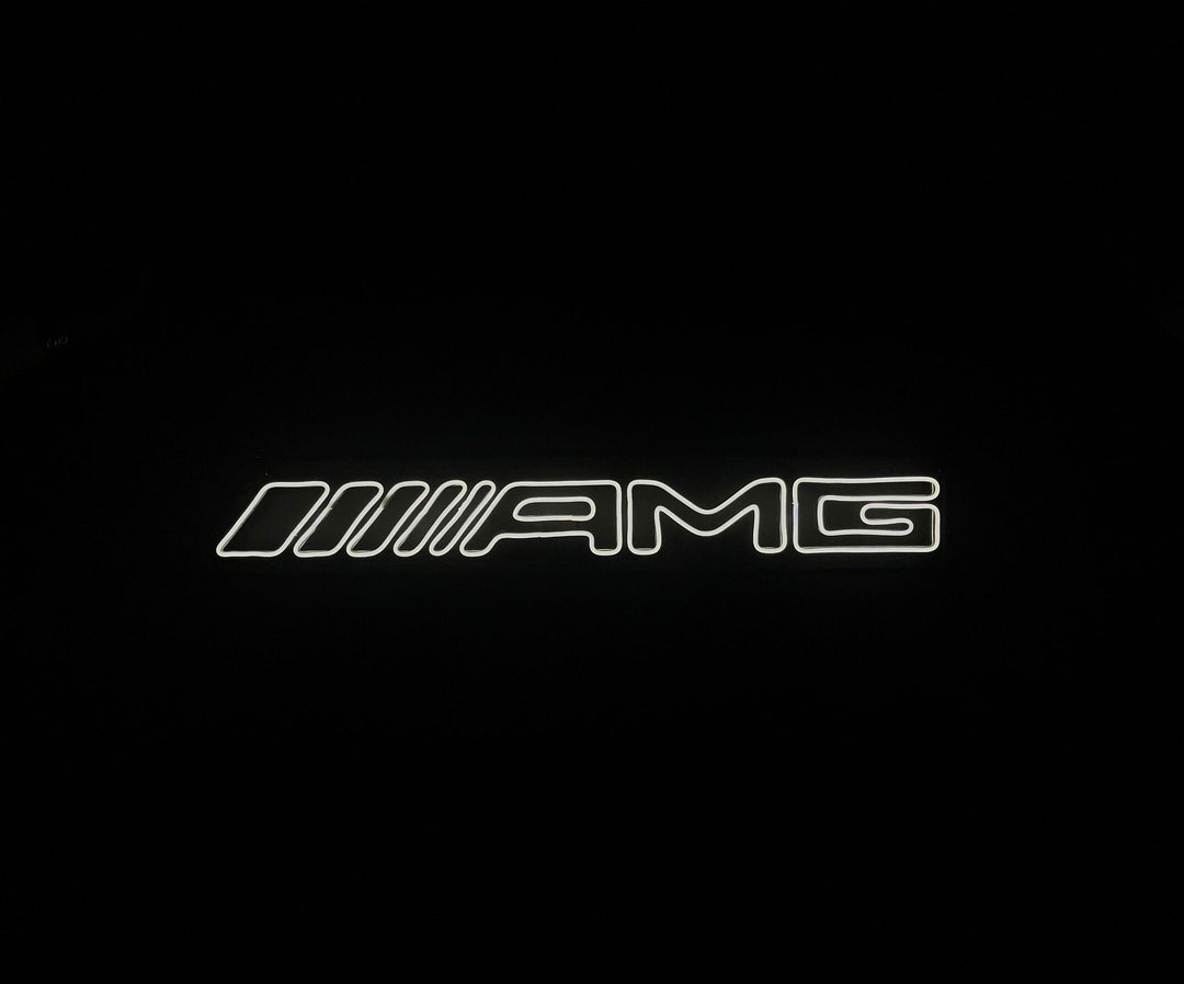 Amg Neon Sign Mercedes Benz Amg Lighted Wall Decor Home - Etsy