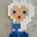 Elsa Keychain, Handmade, Perler Bead Keychain, Fuse Bead Charm ...