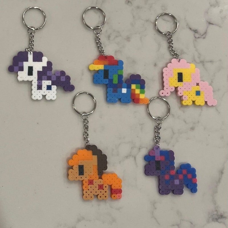 Perler Beads Keychain - Etsy