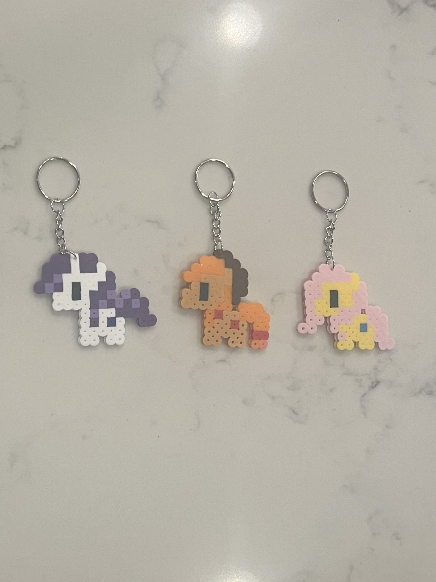 Elsa Keychain, Handmade, Perler Bead Keychain, Fuse Bead Charm ...