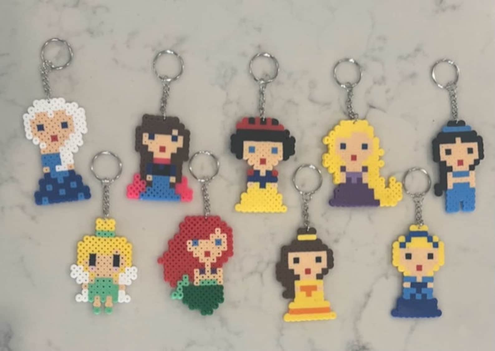 Any 2 Keychains, SAVE by Bundling, Handmade, Perler Bead Keychain, Fuse ...