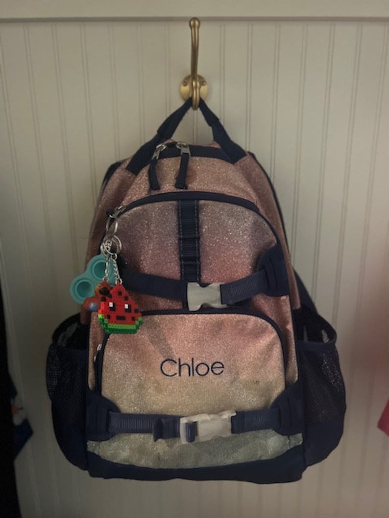 Dolphin Keychain, Handmade, Perler Bead Keychain, Fuse Bead Charm ...