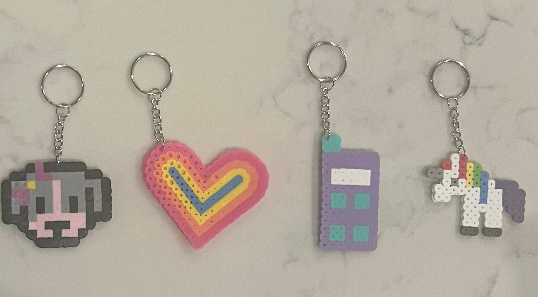 Any 2 Keychains, SAVE by Bundling, Handmade, Perler Bead Keychain, Fuse ...