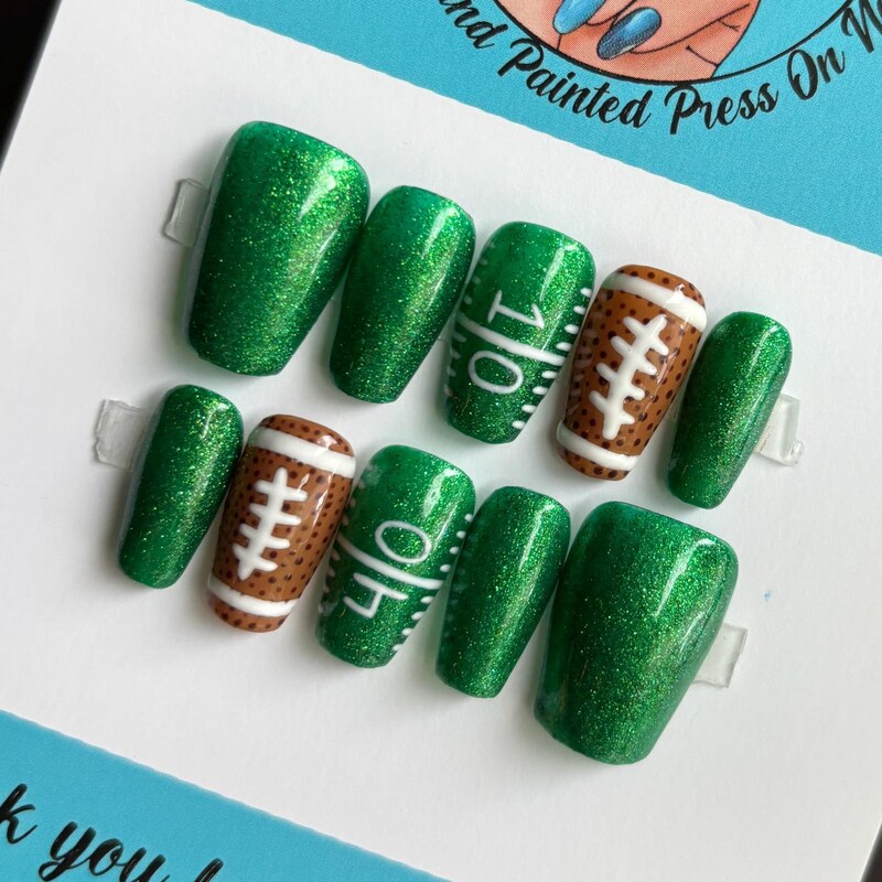 Football Nails - Etsy