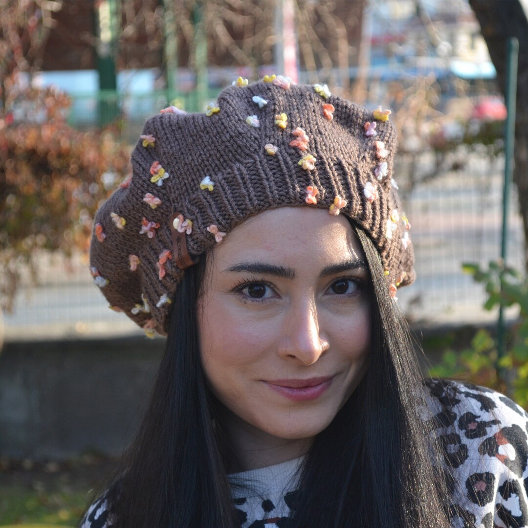 Brown Wool Beret Made With Gigh-quality Materials Handmade - Etsy
