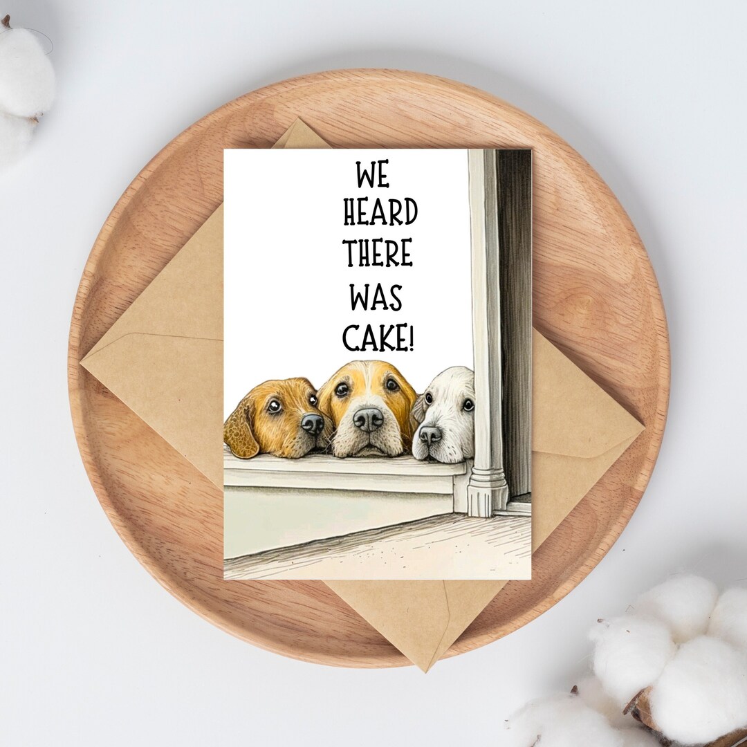 Dog Birthday Card. Funny Birthday Card From Dog. Greeting Cards Dog ...