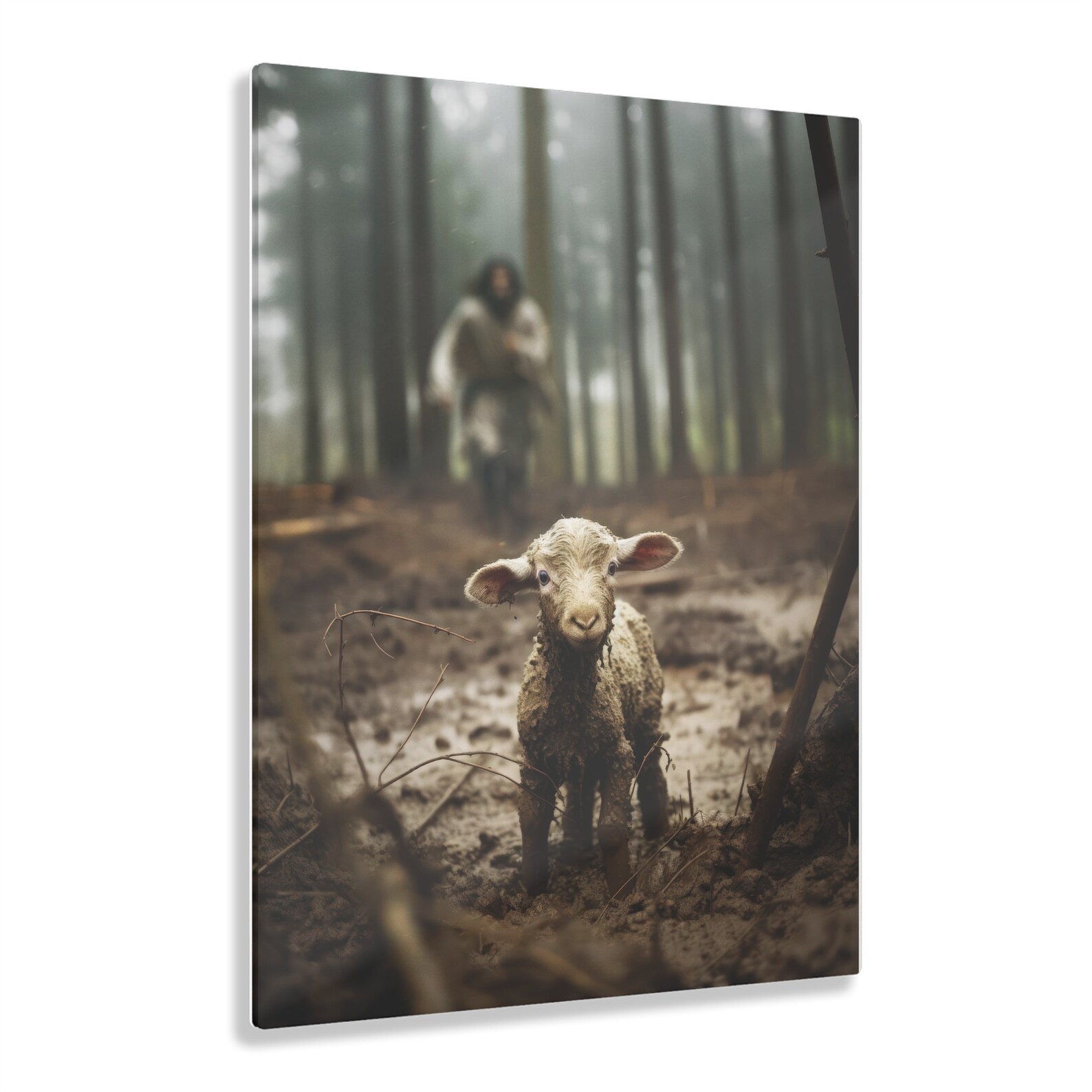 Christian Wall Art Acrylic Jesus Saving Lamb Dirty Lamb Wall Decor ...