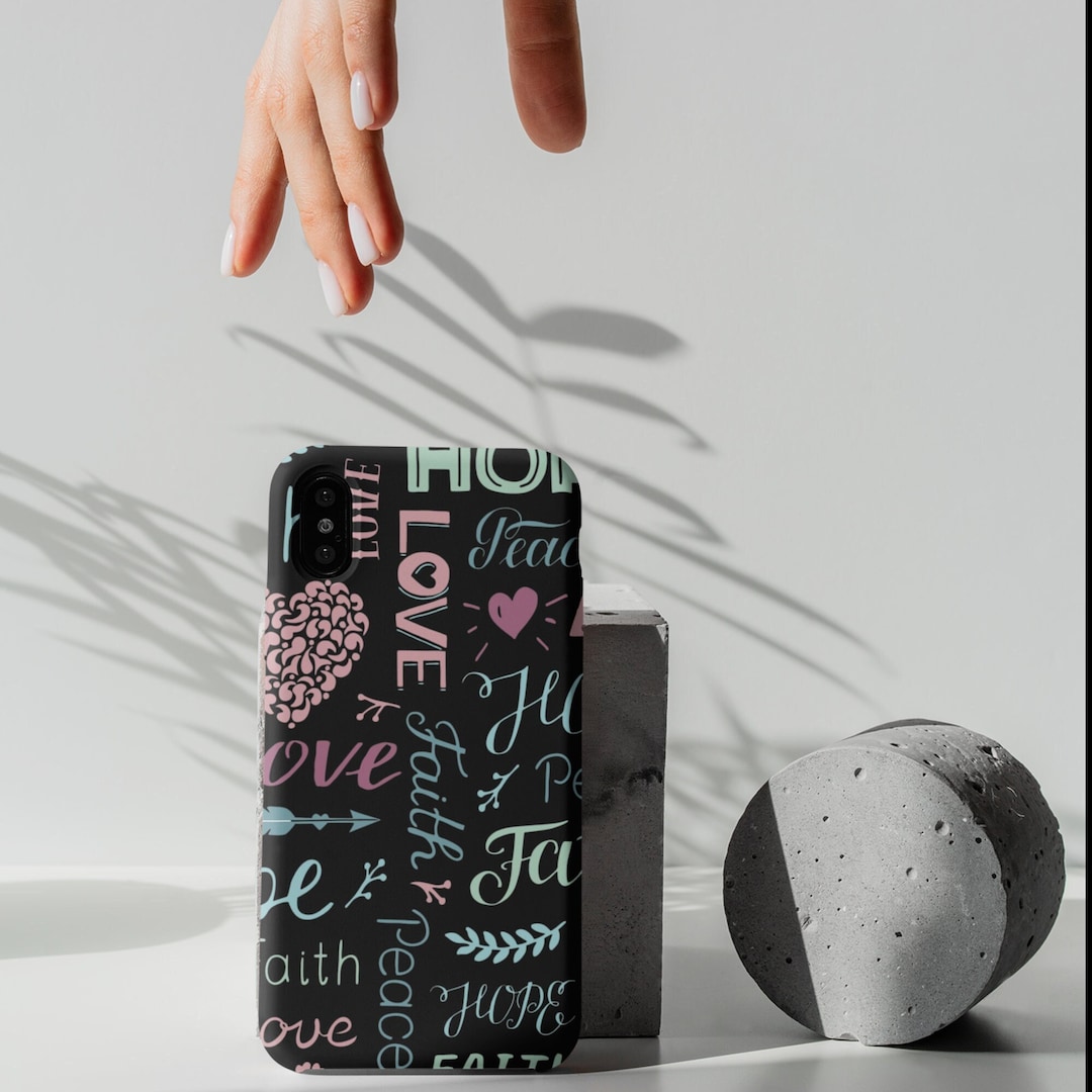 Faith Hope Love Peace Black Matte or Glossy Tough Cell Phone Cases - Etsy