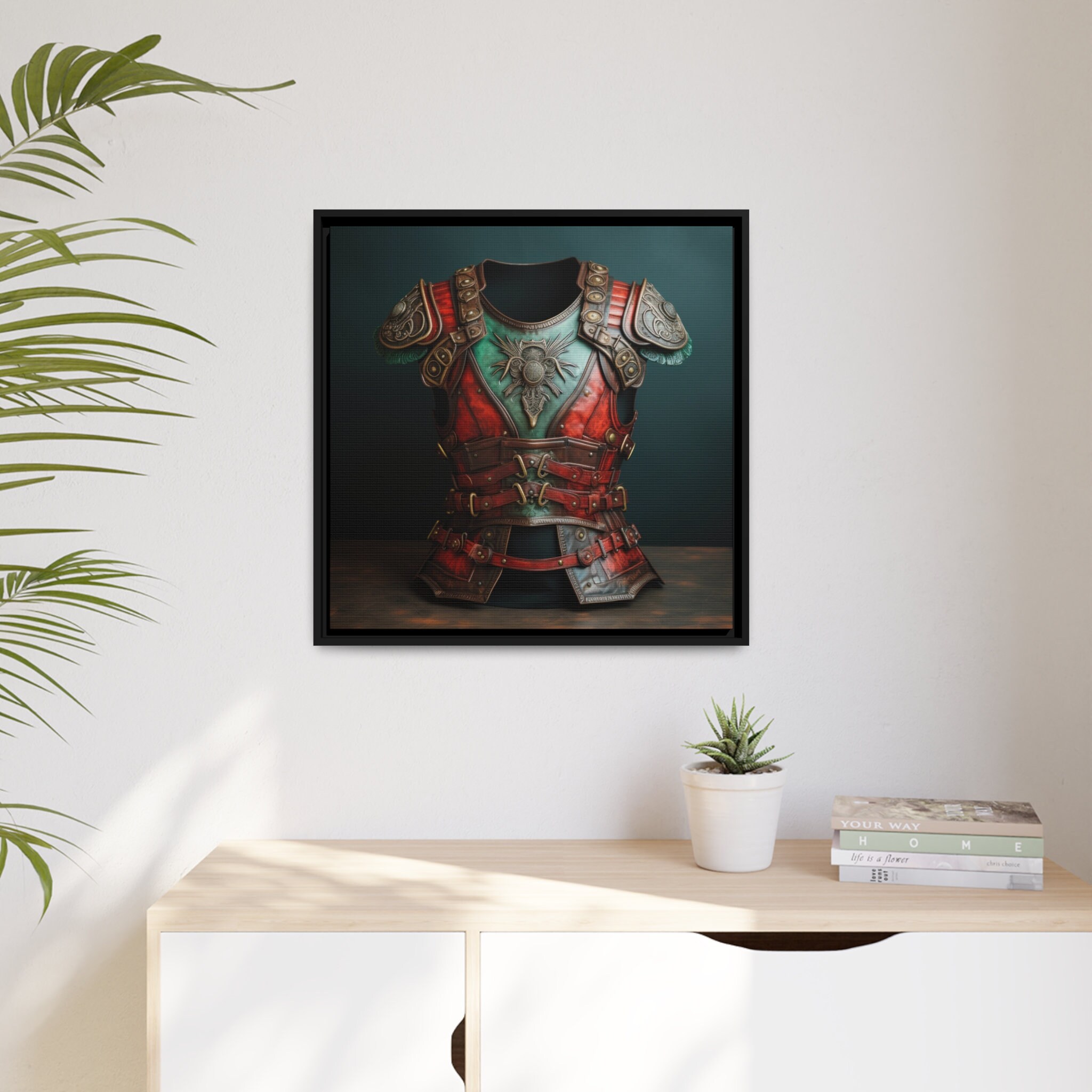 Armor of God Black Framed Canvas Dark Colors Christian Bible Verse ...