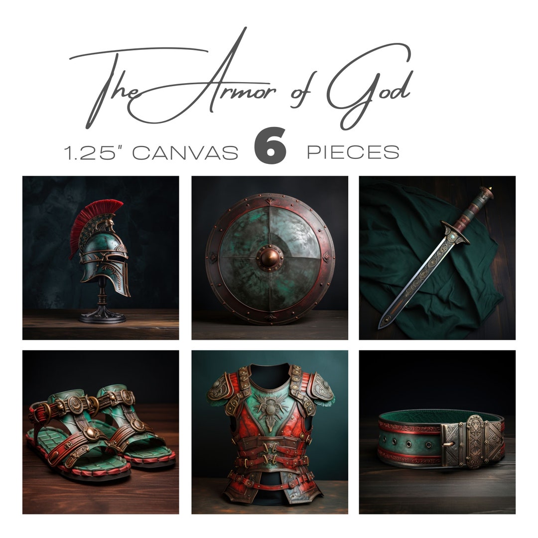 Armor of God Unframed Canvas Prints 16" X 16" 1.25" Depth Home Decor ...