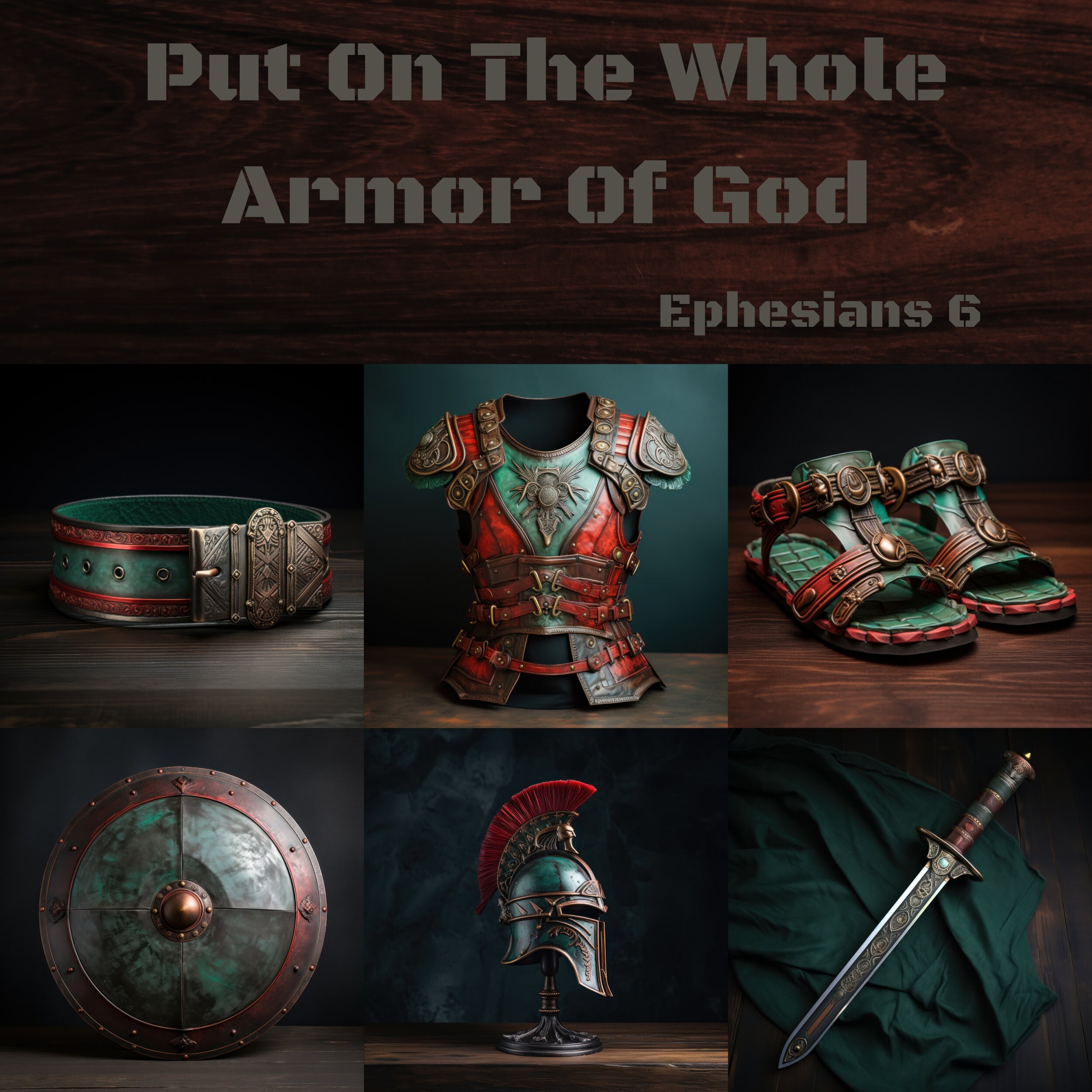 Armor of God Ephesians 6 Bible Verse of God's Armor Pictures for Gift ...