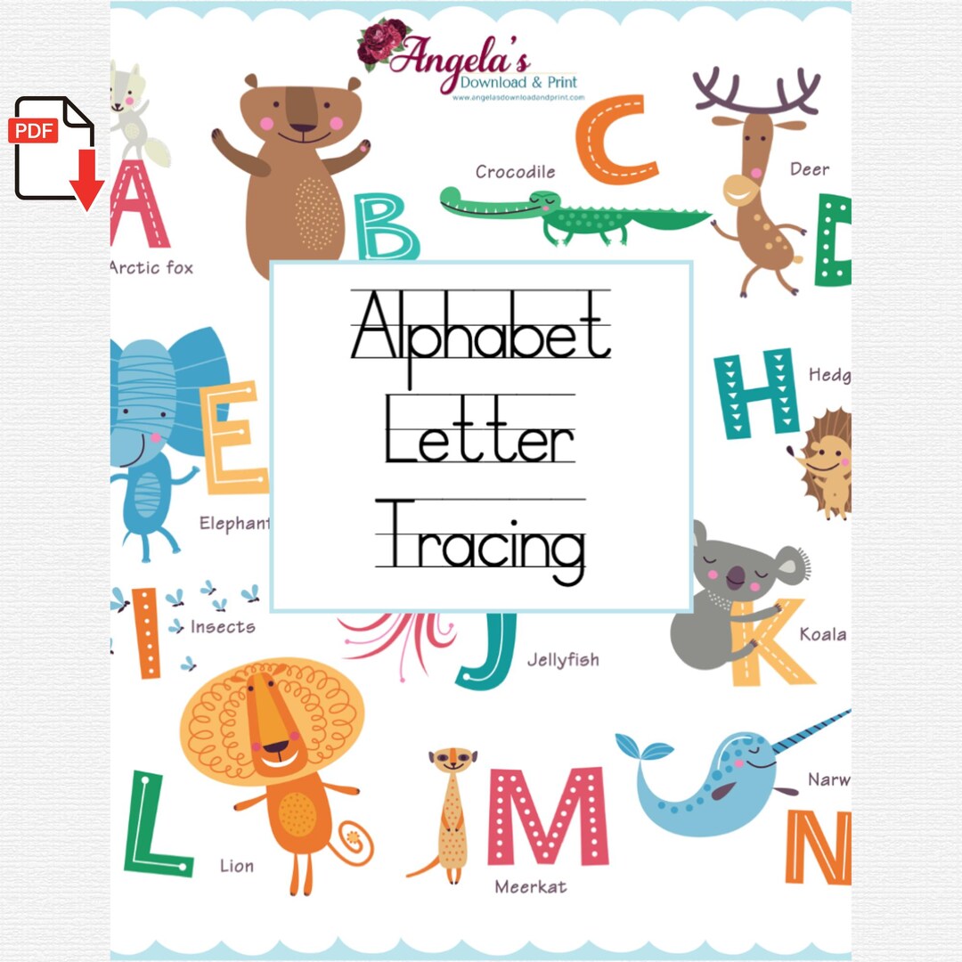 Alphabet Letter Tracing & Animal Memory Game – Printable Educational ...