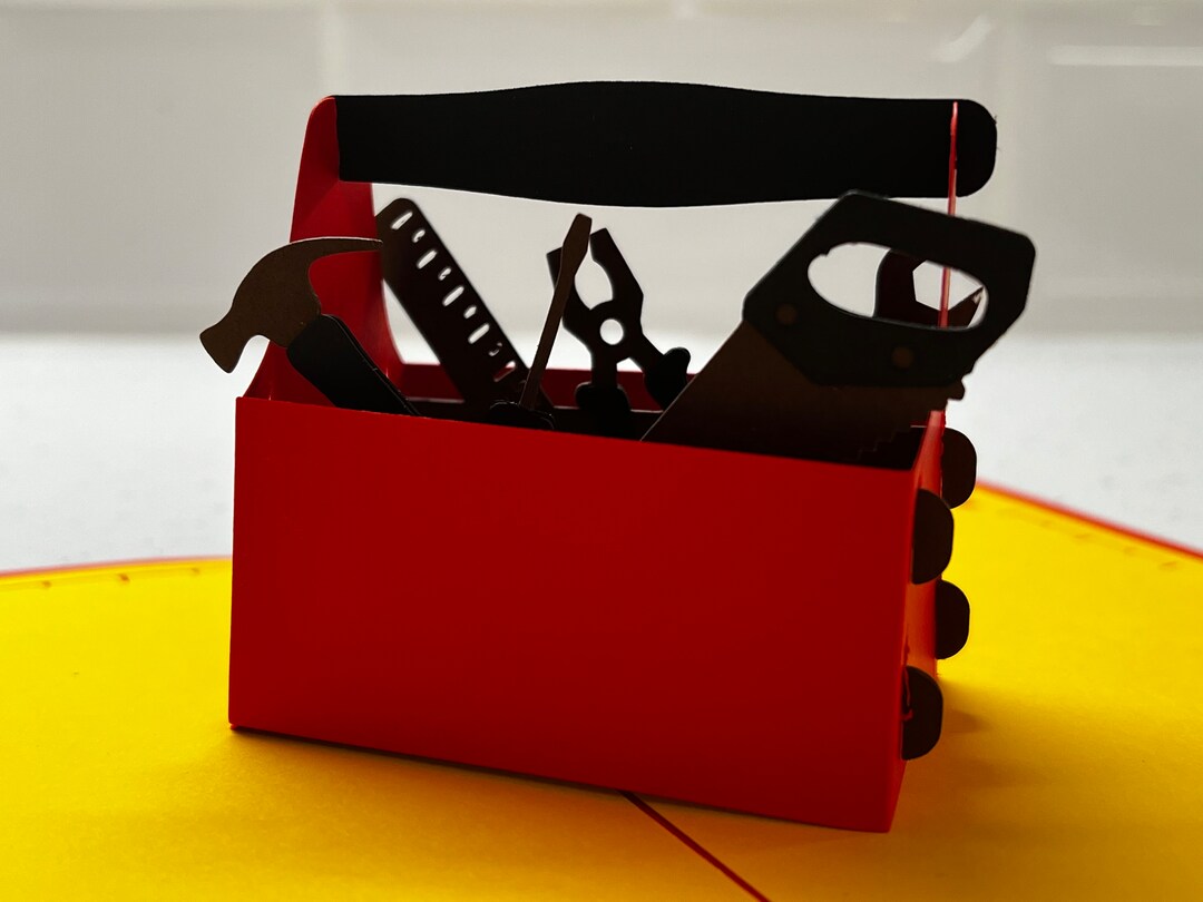 Greetings Card, Birthday, Fathers Day, Retirement, Pop up Tool Box - Etsy