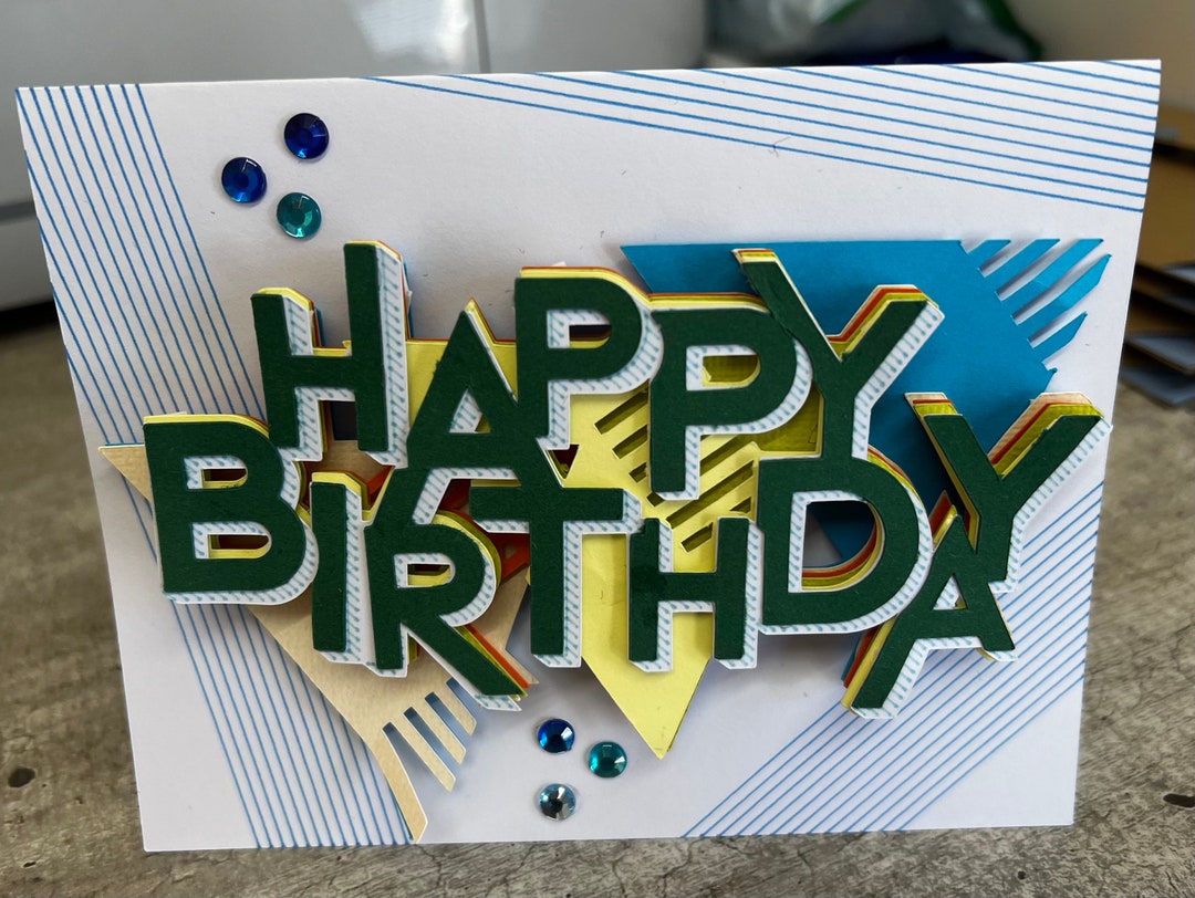 3D Decoupage Happy Birthday Greetings Card - Etsy