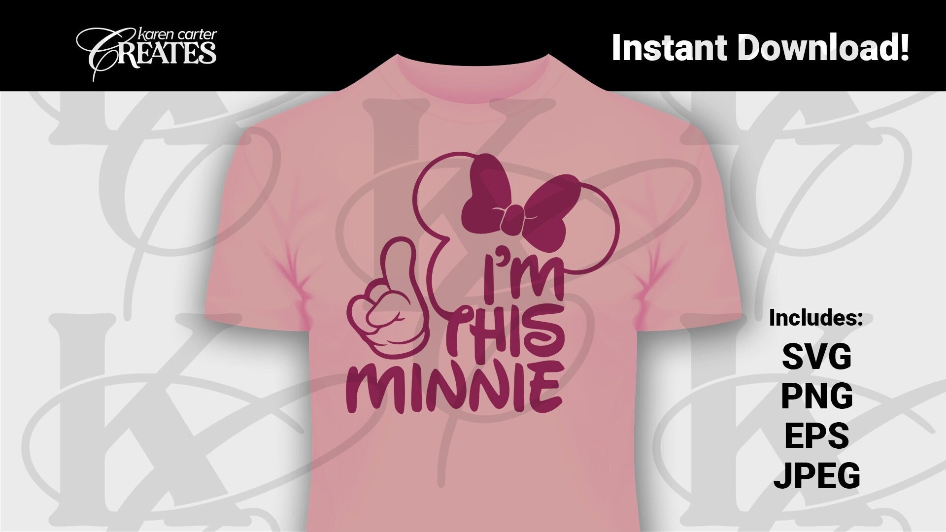 Minnie Inspired SVG, 1st Birthday Instant Download - Etsy