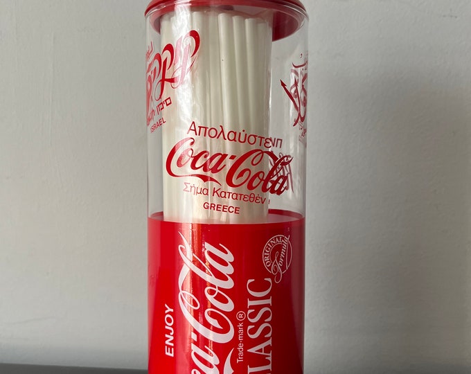Coca Cola Straw Dispenser. Straw Holder With coca Cola Straws. Coca ...