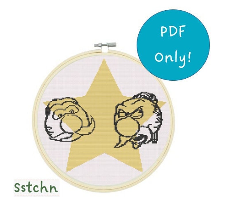 The Magic Roundabout Zebedee and Zeebad Cross Stitch Outline With ...