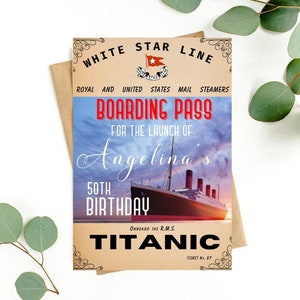 TITANIC Invitation Template Titanic Birthday Party Printable Titanic ...