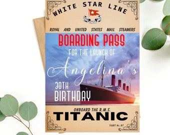 TITANIC Invitation Template Titanic Birthday Party Printable Titanic ...