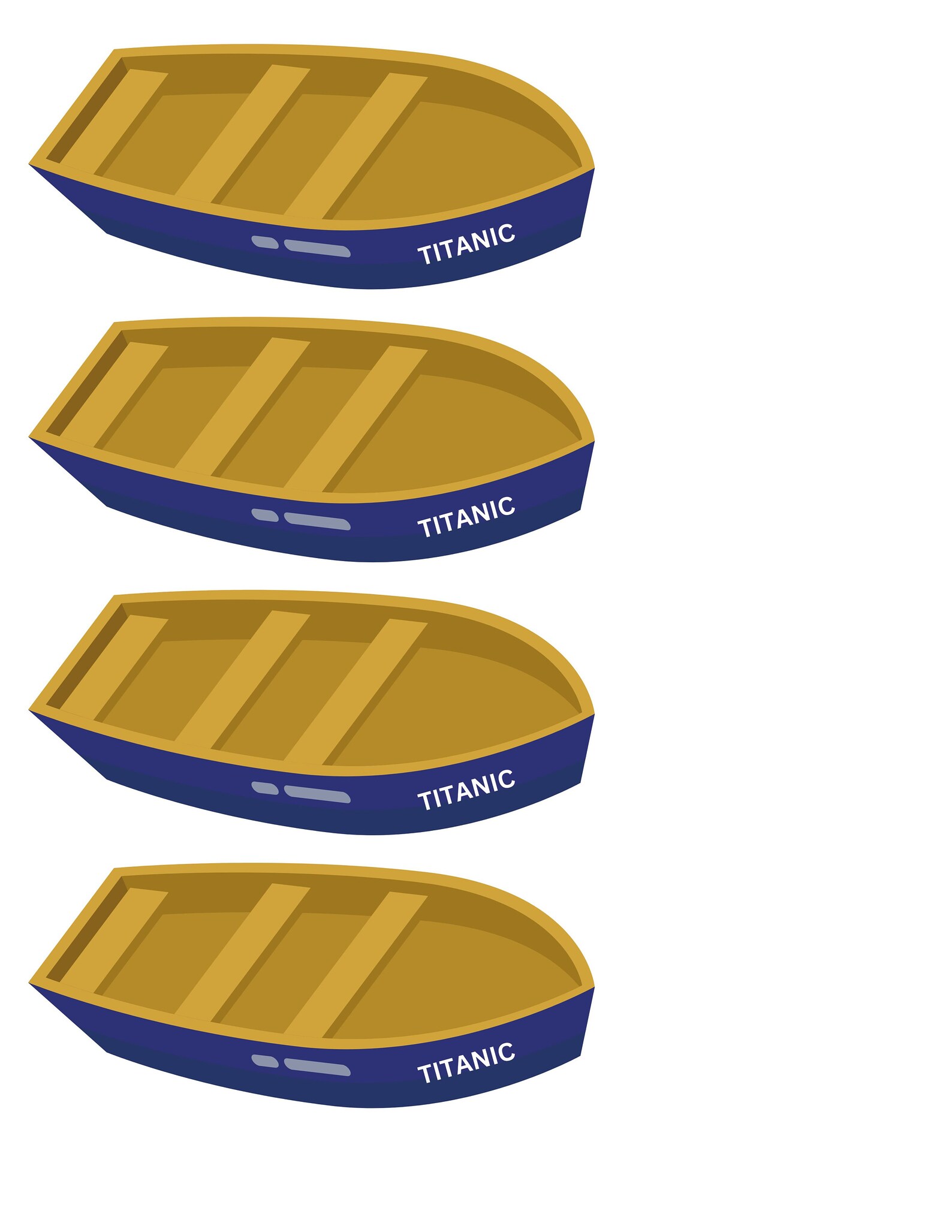 TITANIC Blue Party Cake Topper W Lifeboats and Accessories! TITANIC ...