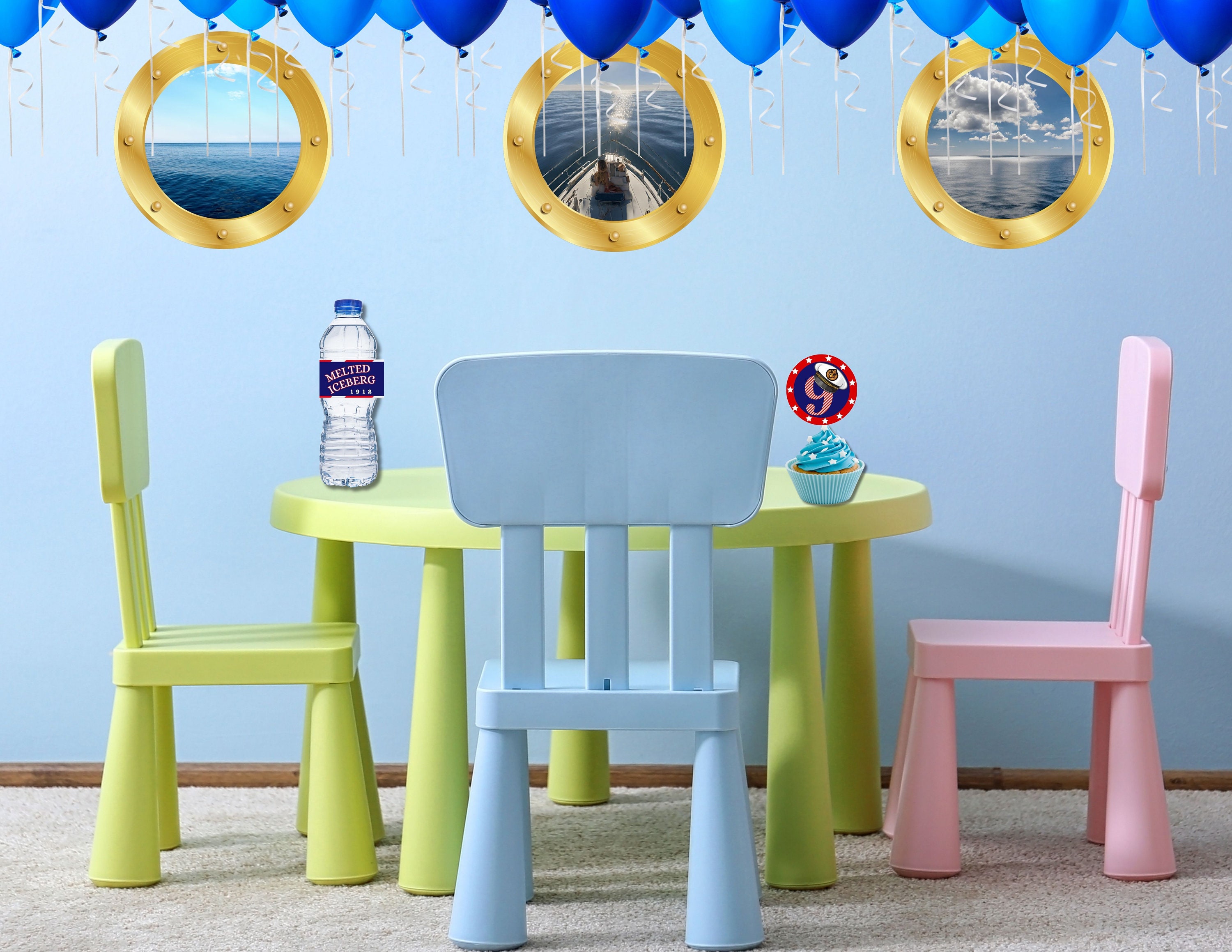 TITANIC Printable Portholes, Nautical Party Decor, Titanic Party Decor ...