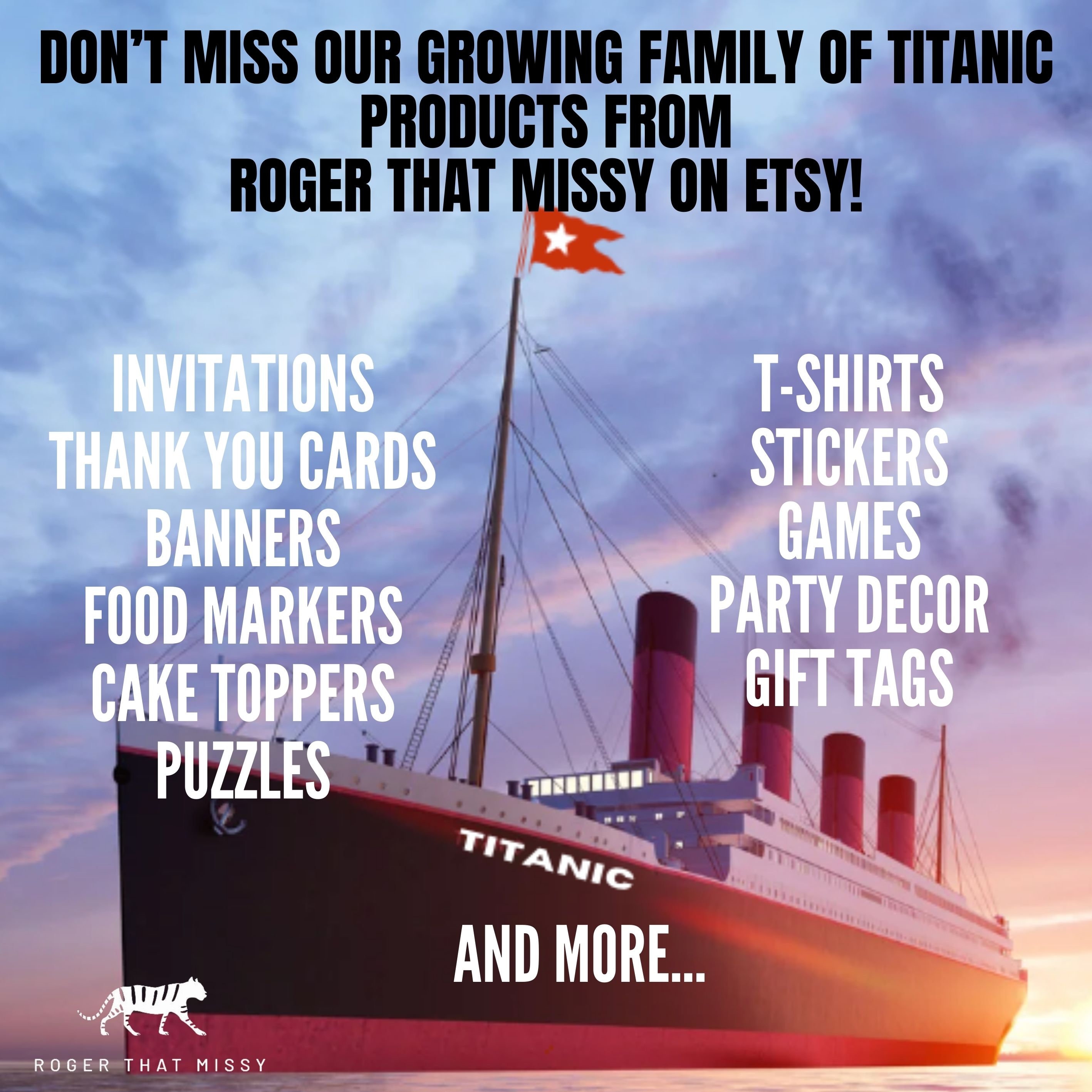 TITANIC Kids Scavenger Hunt - Titanic Birthday Party Printable - Last ...