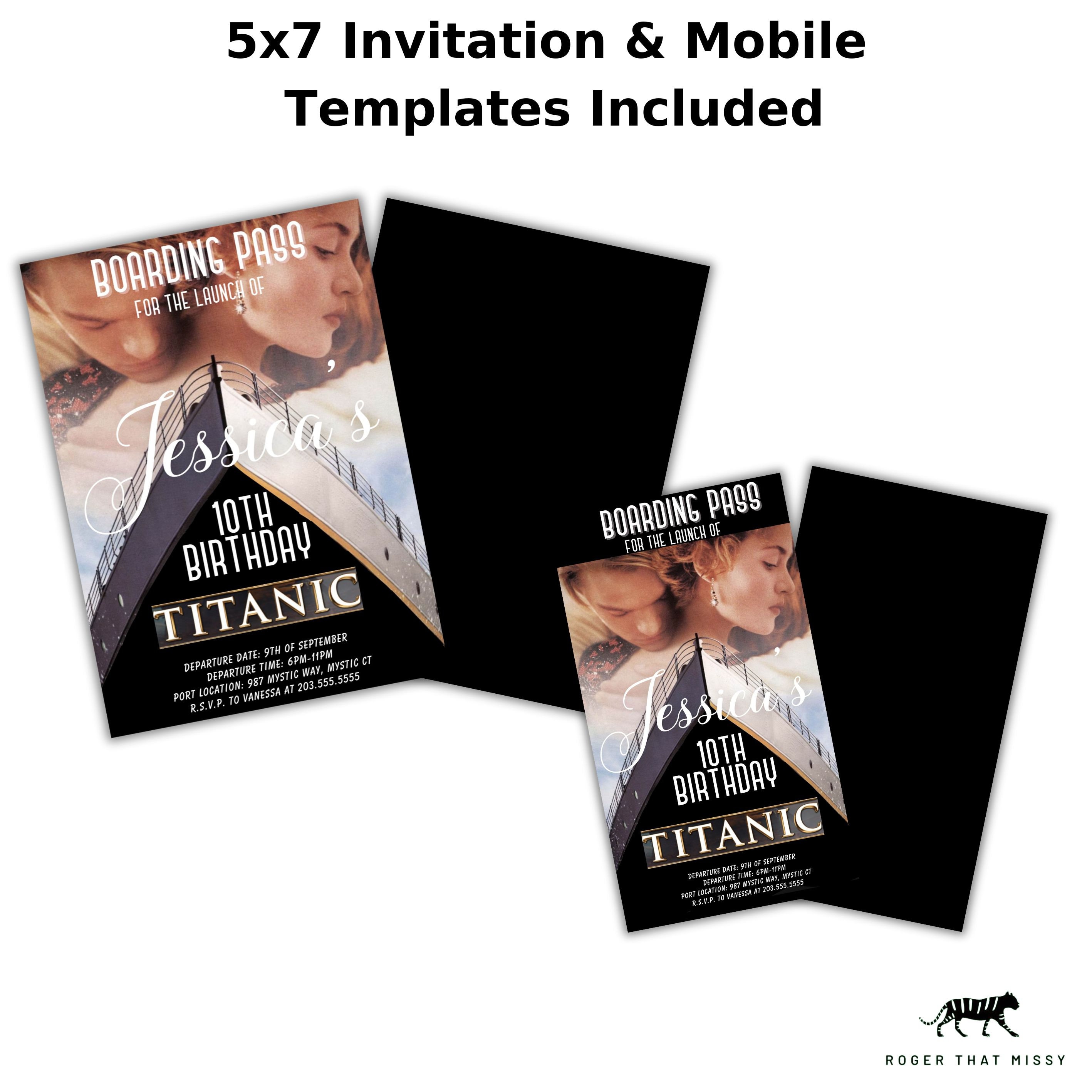 Titanic Invitation Template
