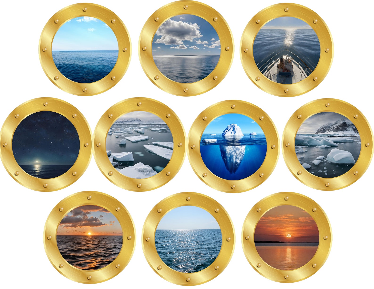 TITANIC Printable Portholes, Nautical Party Decor, Titanic Party Decor ...