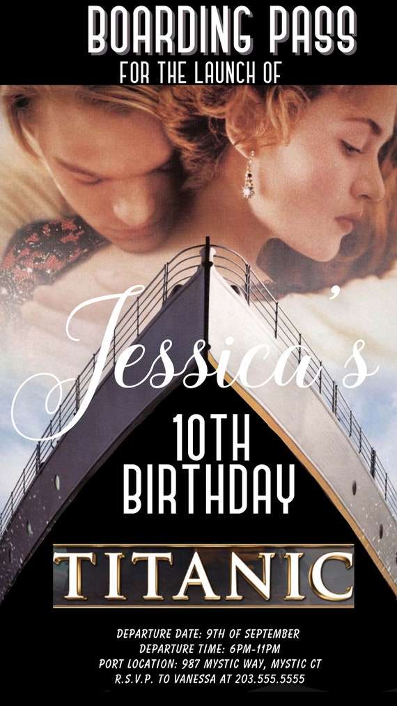 Titanic Invitation Template