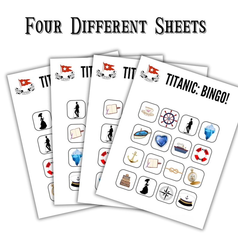 TITANIC Games Bundle-who Said That-trivia-crosswords-word Search ...