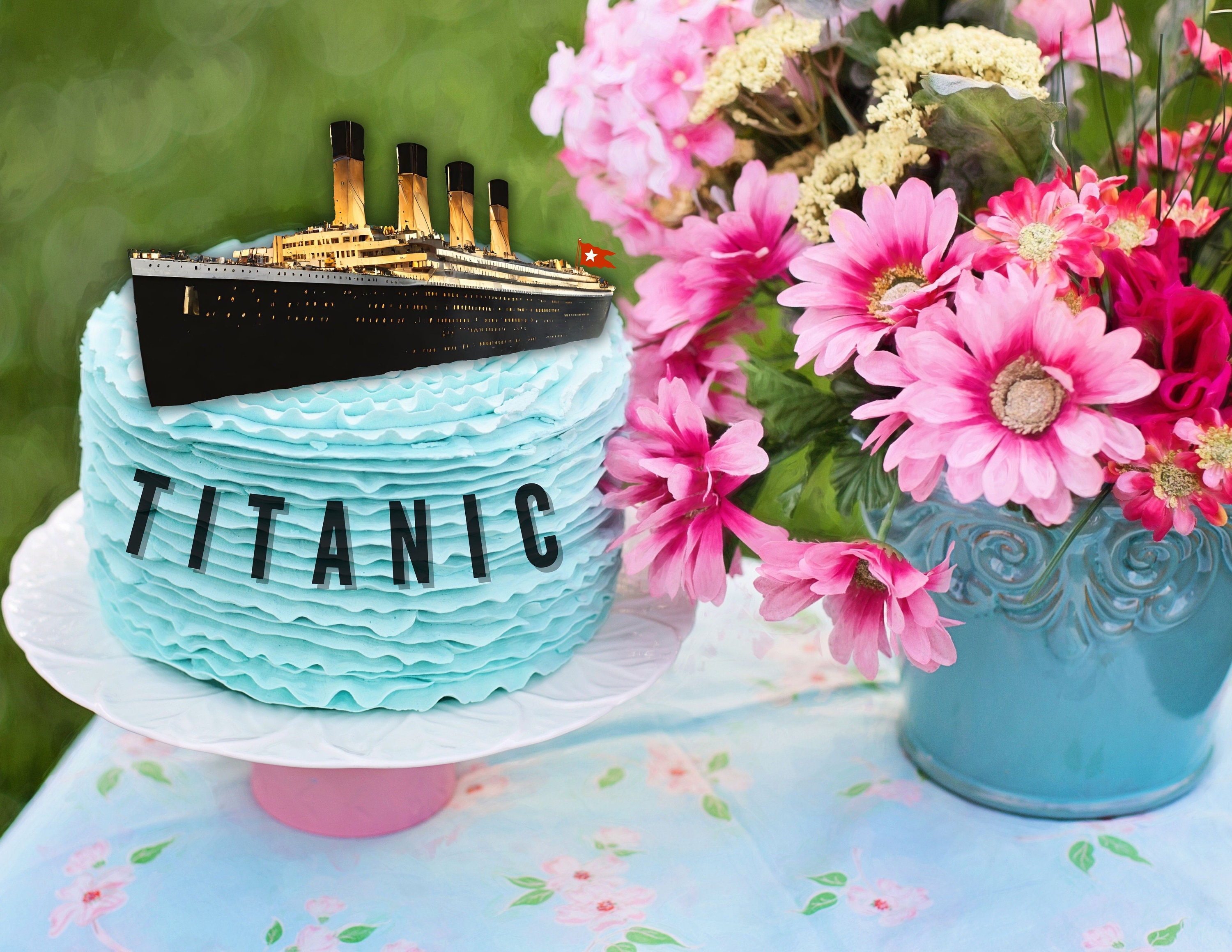 TITANIC Signature Cake Topper and Accessories- TITANIC Birthday ...