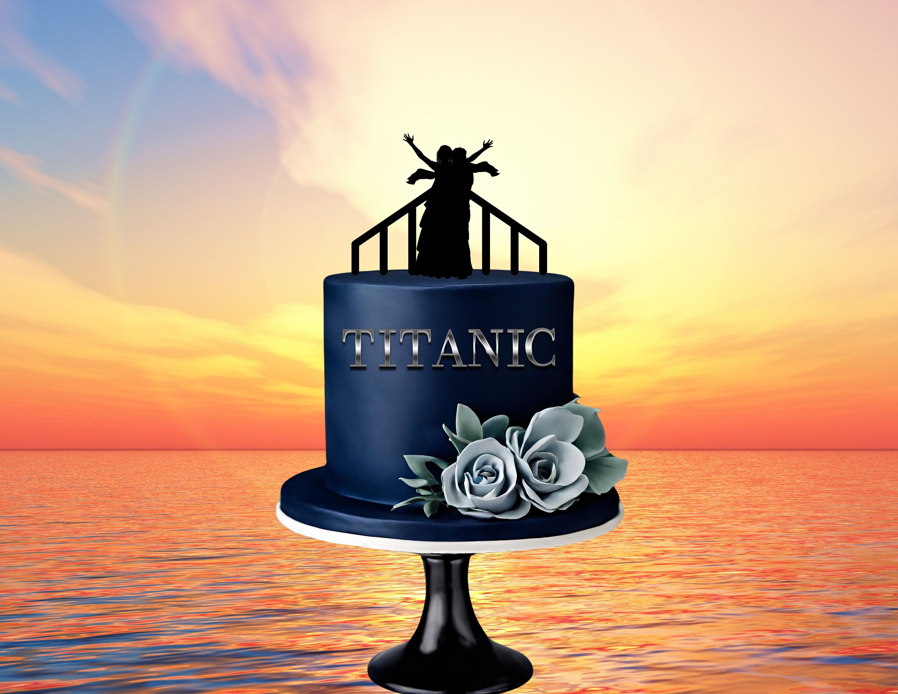 TITANIC Jack and Rose Cake Topper Accessories TITANIC Party Decorations ...