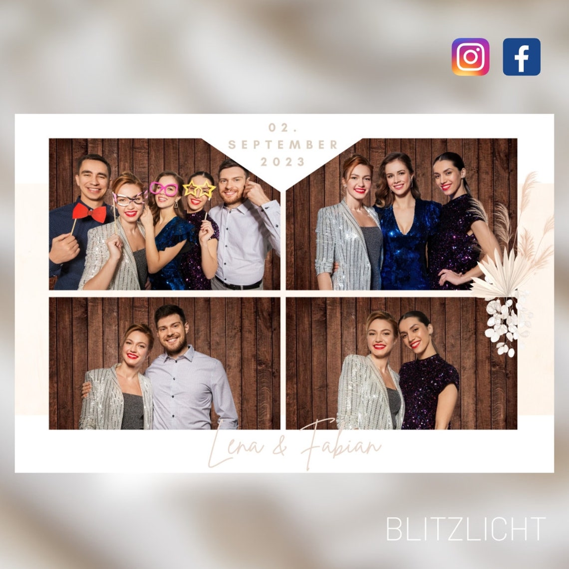 Photo Booth Template I Wedding I Photo Booth I Layout I Design I ...