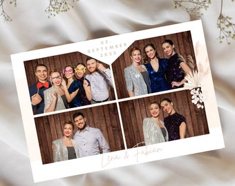 Photo Booth Template Birthday I Photo Box Layout I Photo Design I Photo ...