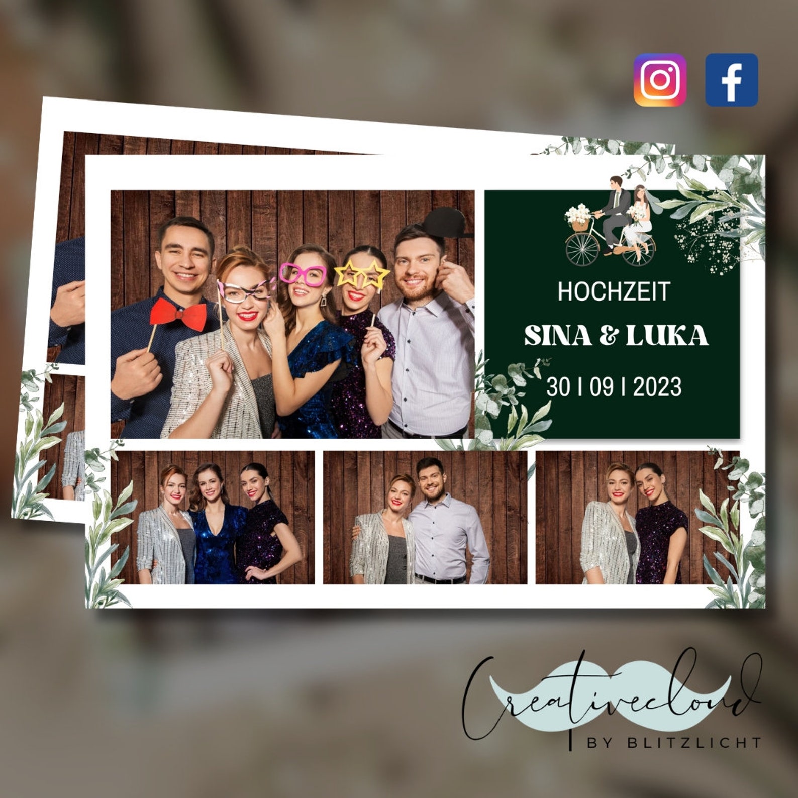 Photo Booth Template 4x6 I Wedding I Photo Box Layout I Photo - Etsy