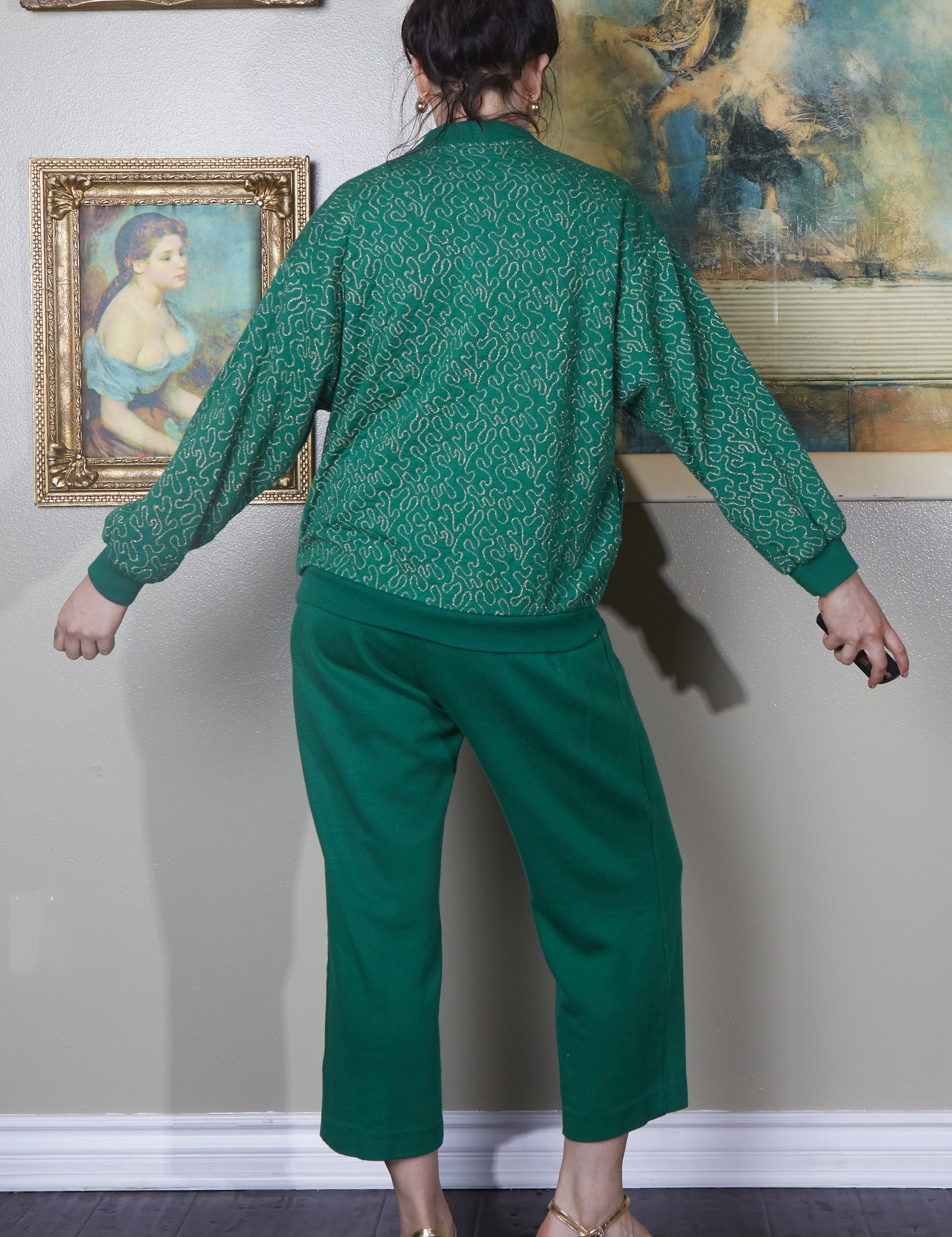 MATCHING VINTAGE SWEATSUIT 80S Gold Green Matching Set Pants - Etsy