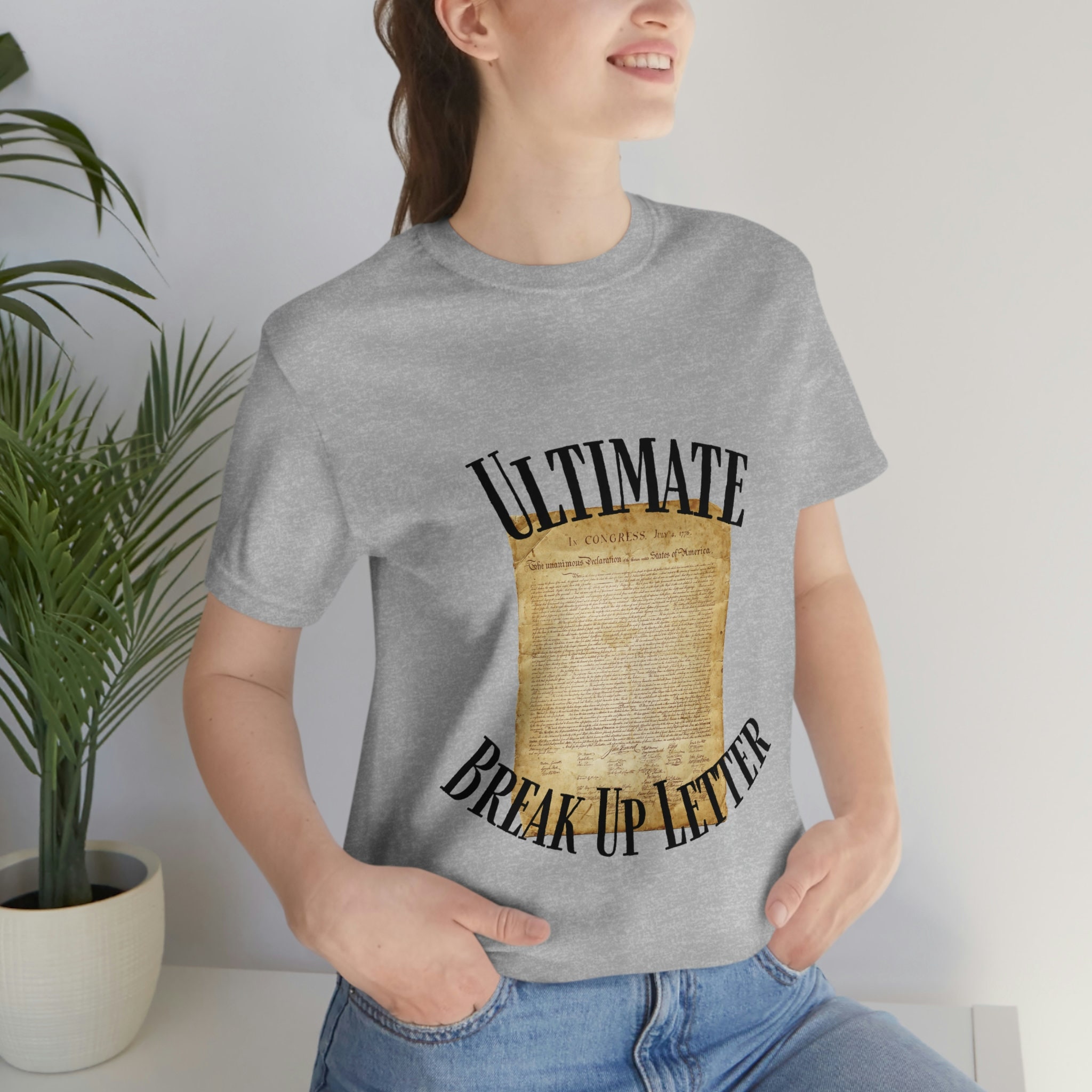 Ultimate Break up Letter Declaration of Independence Short Sleeve Shirt ...