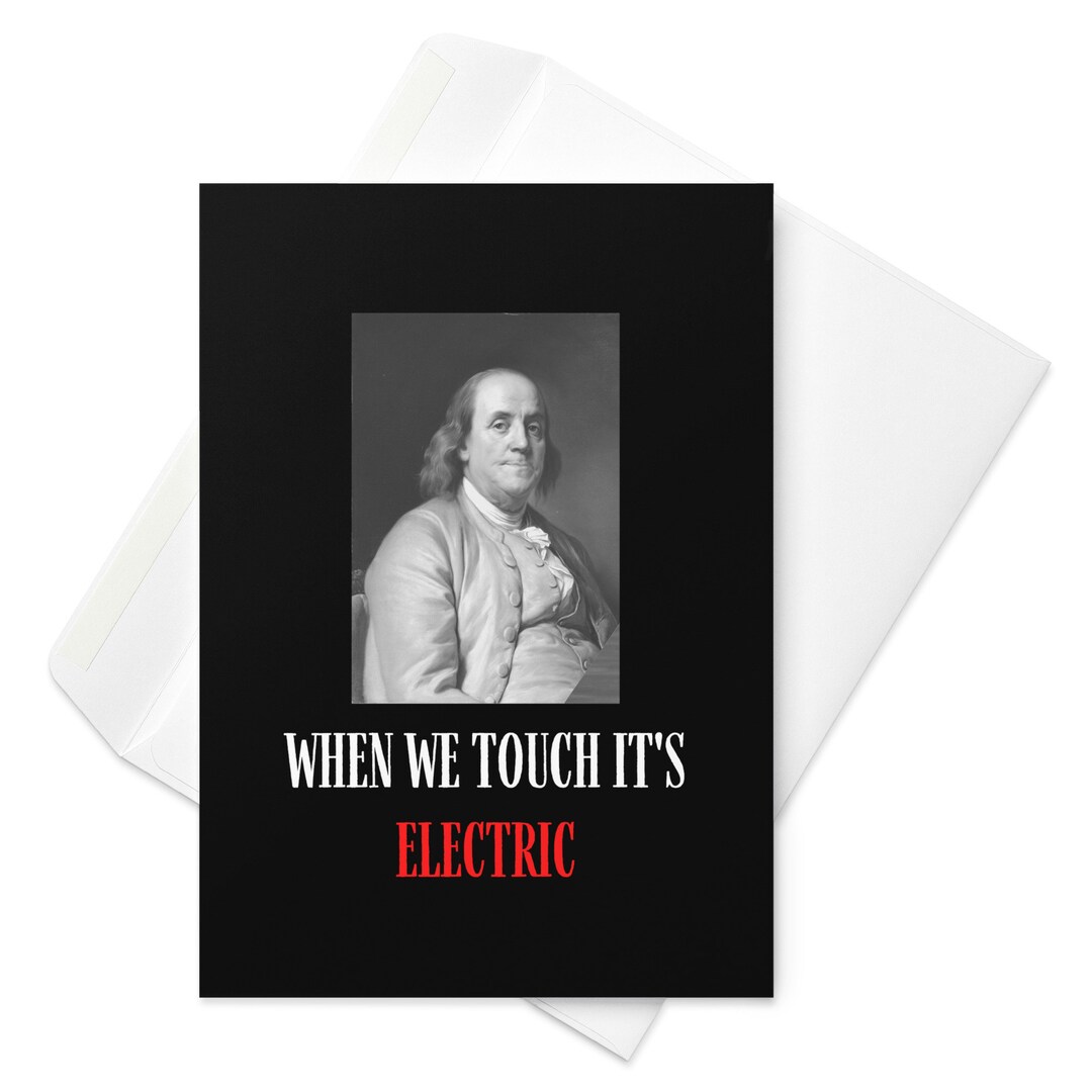 Benjamin Franklin Valentine's Day Romantic Card Funny US History When ...