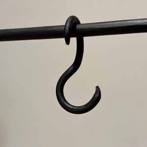 90 Degrees S Hooks. Wrought Iron Forged "s" Hook | Blacksmith Made | Coat Hook | Wardrobe Hook ...