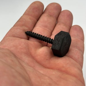 Hand Forged Black Iron Hex Head Screws, DIY Project - Etsy