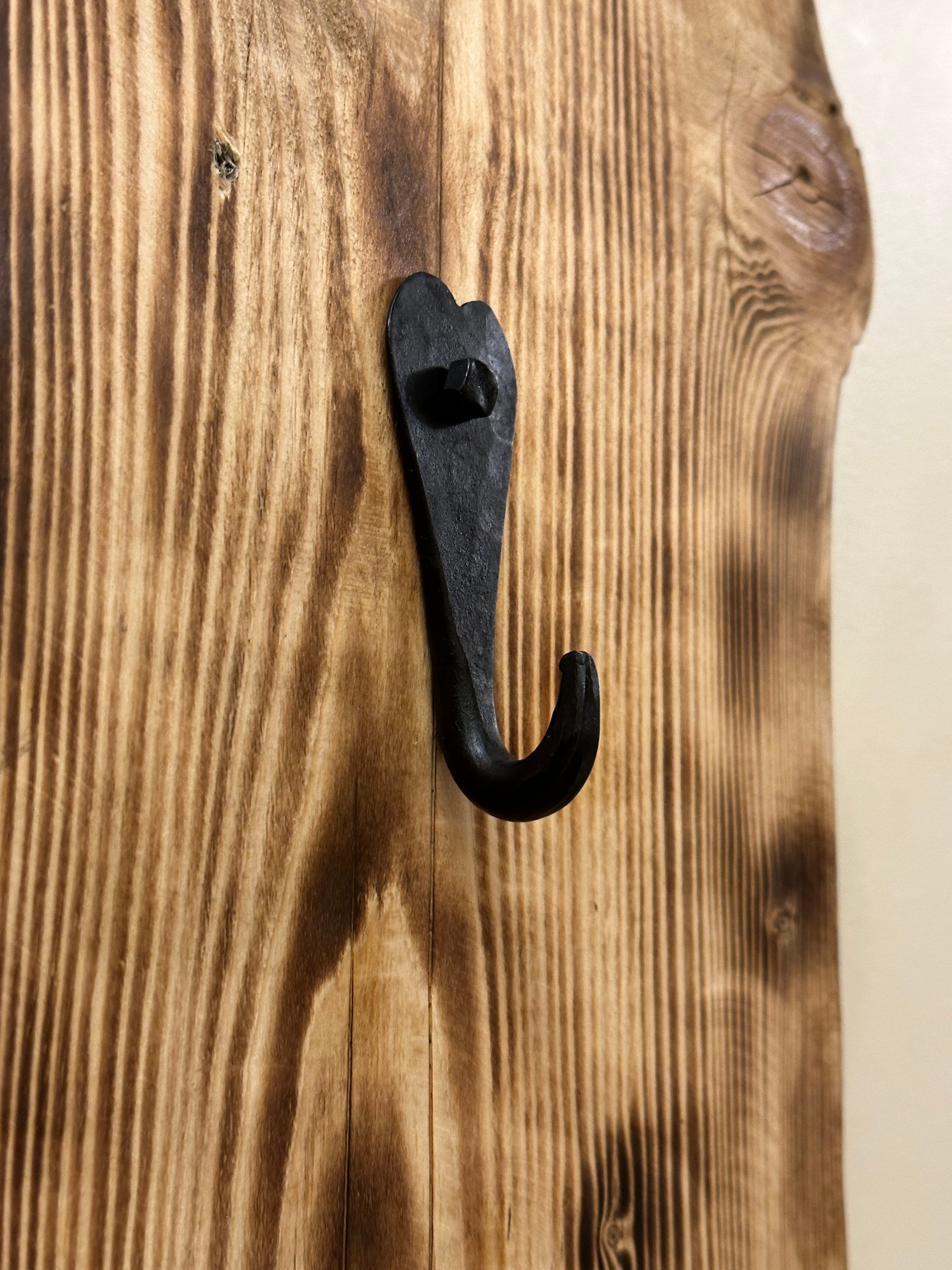 Hand Forged Wrought Iron Coat Hook Rustic and Sturdy - Etsy
