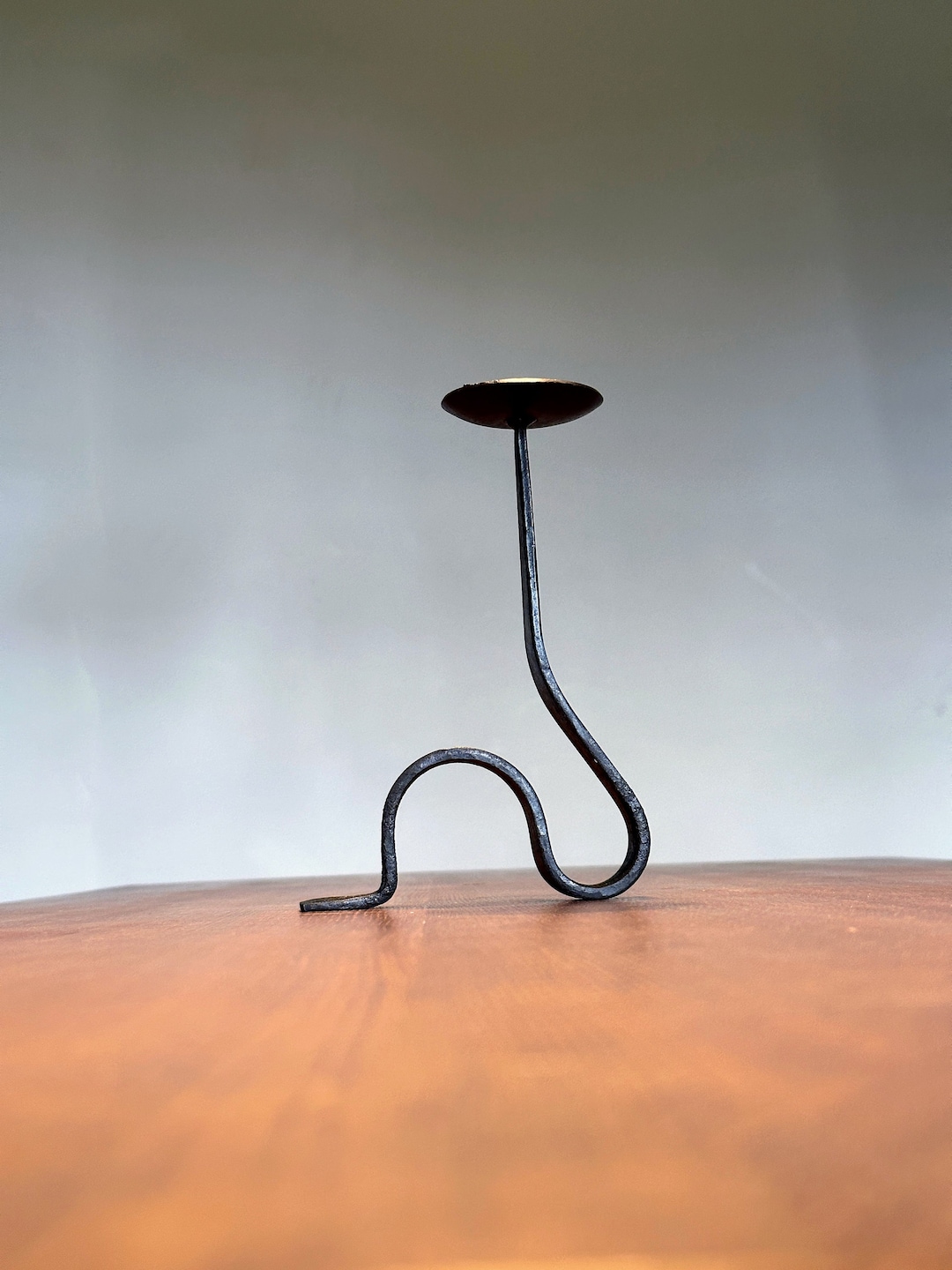 Hand Forged Iron Candle Stand - Candlestick - Etsy