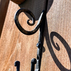 Handcrafted Wrought Iron Hook - Approx. 15cm Length - Golden Black ...