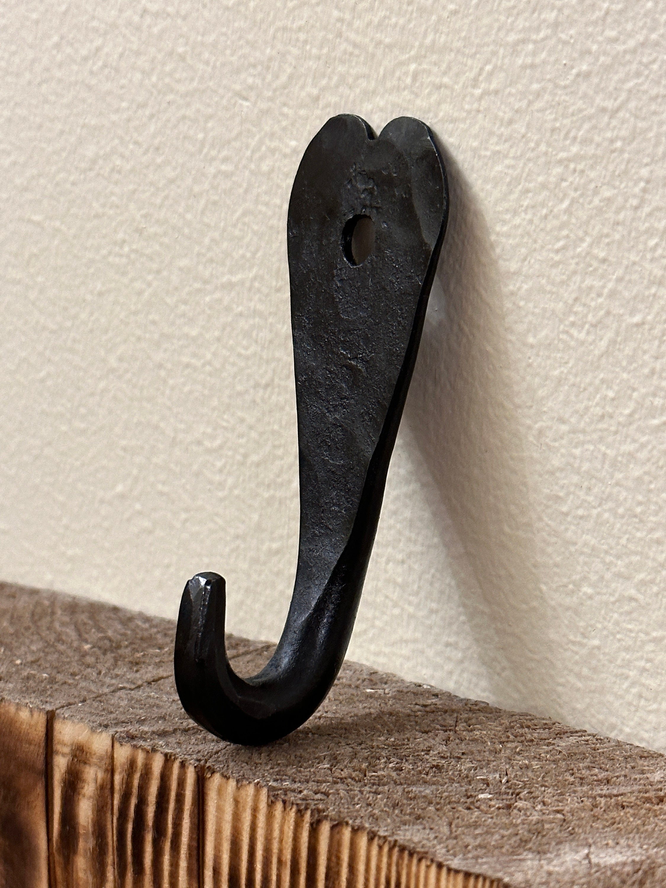 Hand Forged Wrought Iron Coat Hook – Rustic Heart Design - Etsy