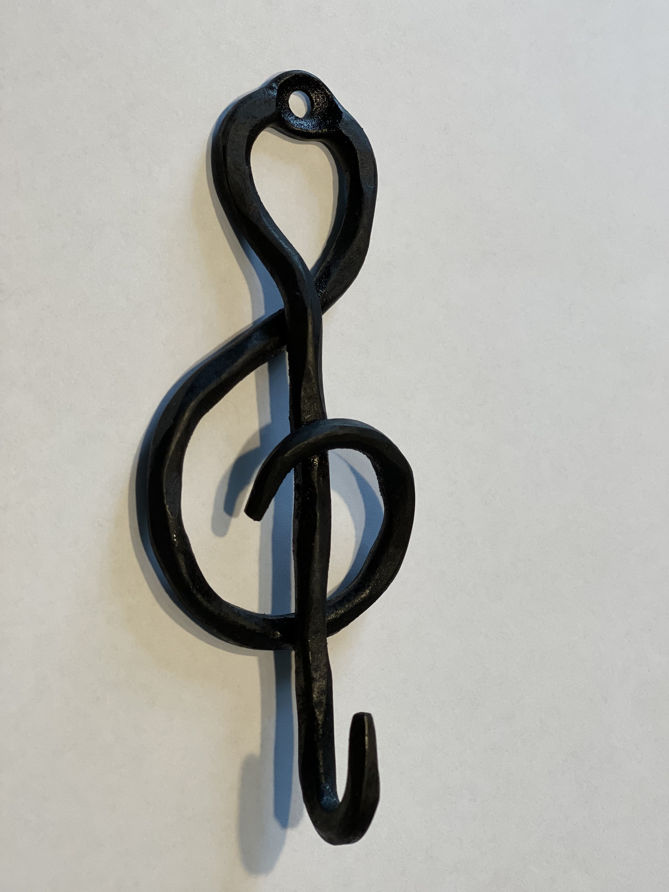 Hand Forged Wrought Iron Treble Clef Hook | Music Lover Gift - Etsy