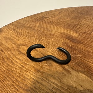 90 Degrees S Hooks. Wrought Iron Forged "s" Hook | Blacksmith Made ...