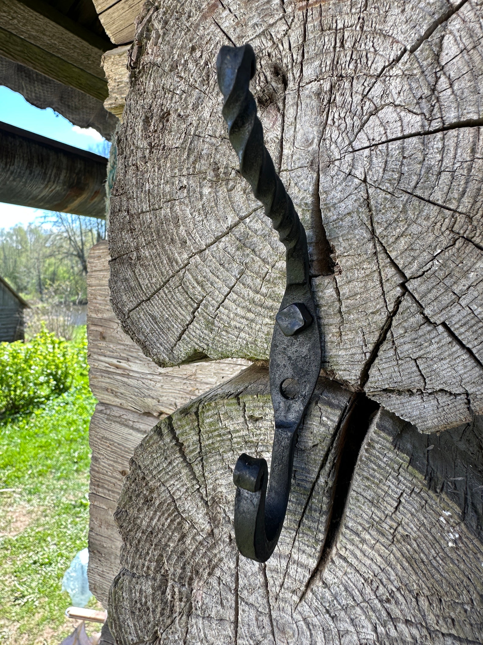 Hand-forged Wrought Iron Wall Hook | Rustic Home Decor - Etsy