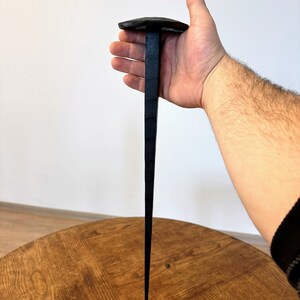 BIG LARGE LONG Blacksmith Hand Forged Extra-large Iron Nail - Versatile ...