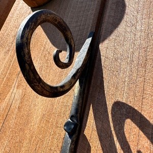 Handcrafted Wrought Iron Hook - Approx. 15cm Length - Golden Black ...